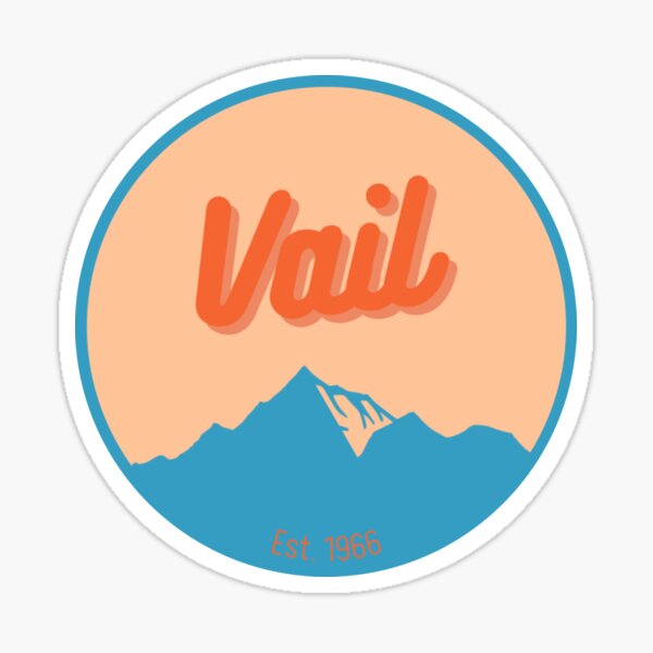 "Retro Vail Sticker" Sticker for Sale by Retrotoaster | Redbubble