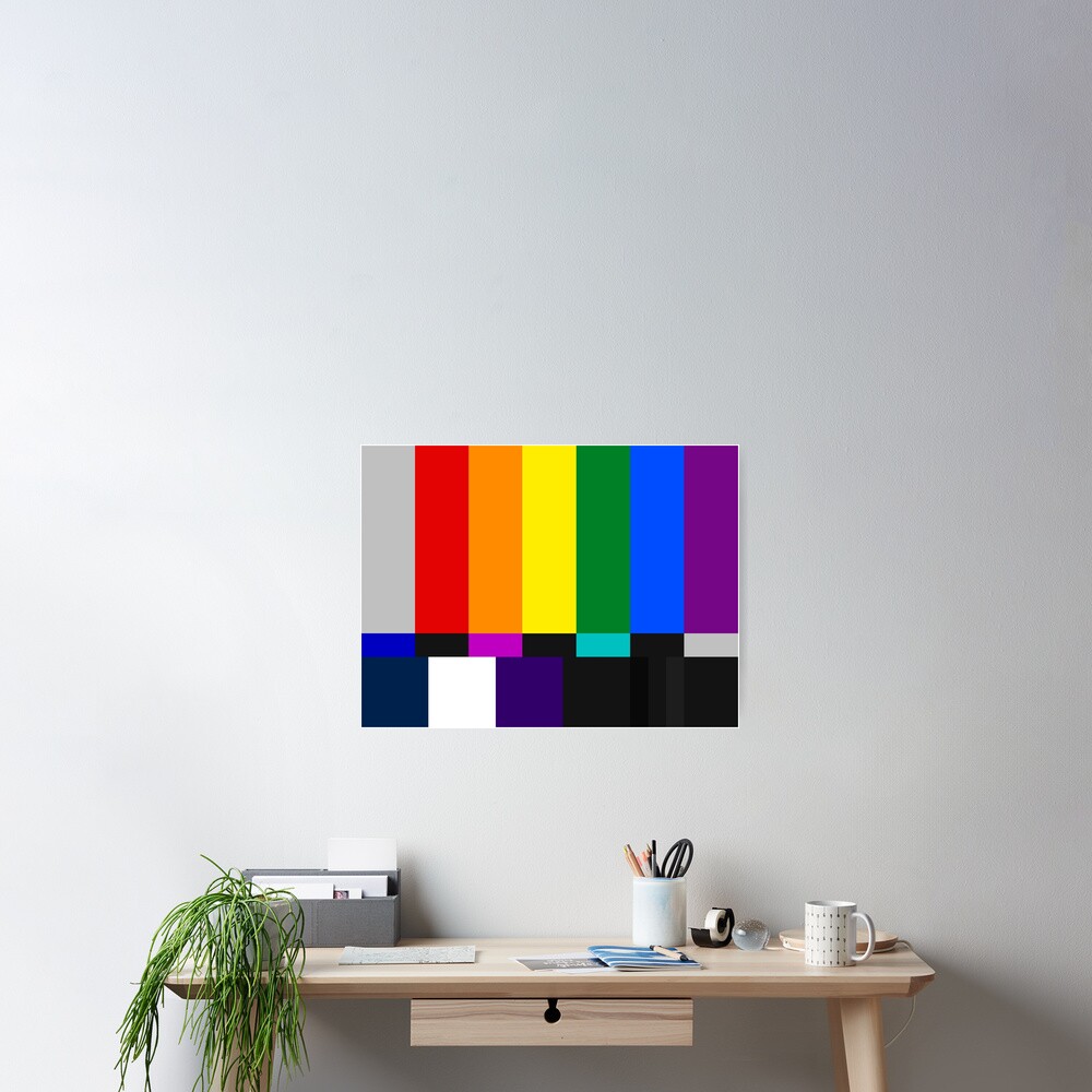 "LGBT+ Pride SMPTE color bars" Poster by princesspeach55 | Redbubble