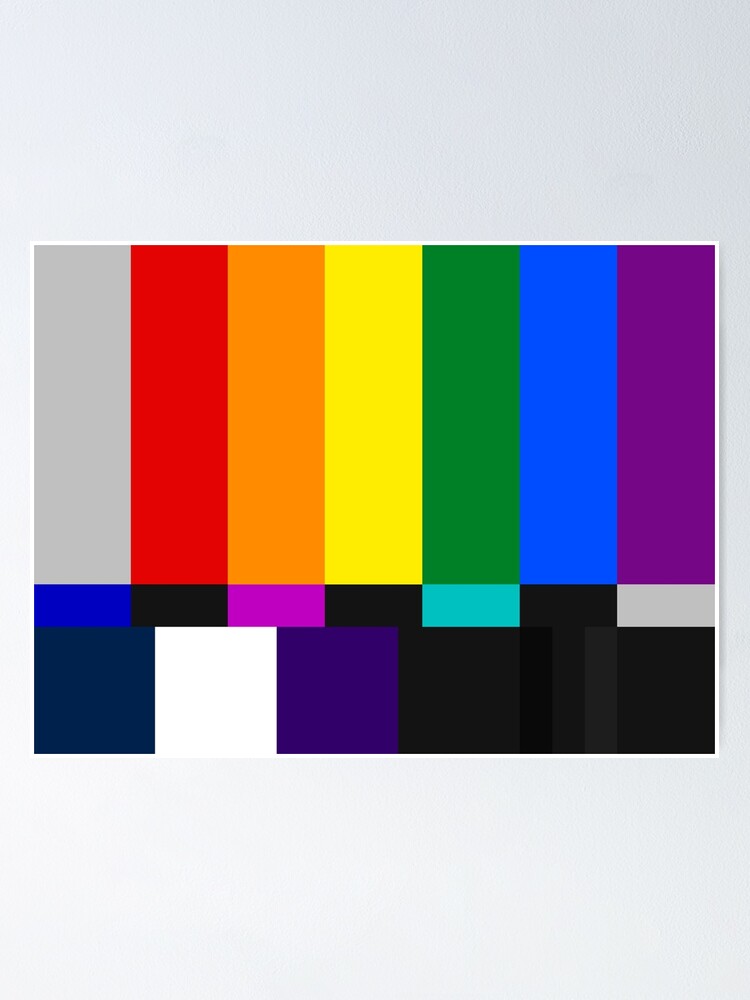 "LGBT+ Pride SMPTE color bars" Poster by princesspeach55 | Redbubble