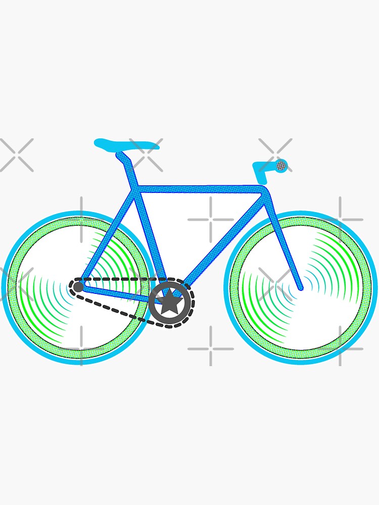 "Fixie Green and Blue" Sticker for Sale by RonTo | Redbubble