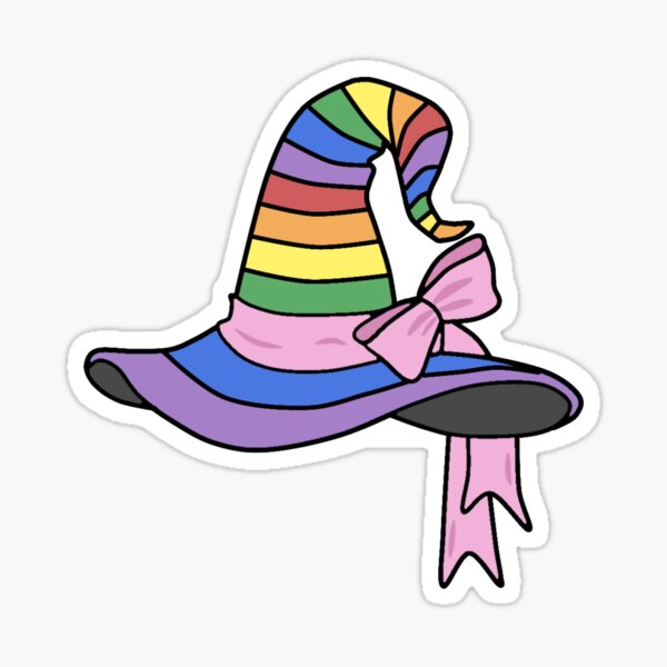"Pride Witches Hat" Sticker for Sale by Loriirosetv | Redbubble