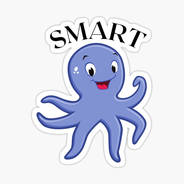"Smart octopus " Sticker for Sale by KikiGM | Redbubble