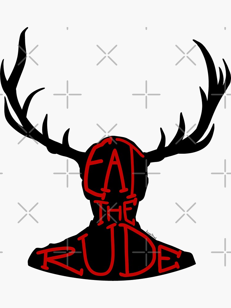 "Eat The Rude Hannibal Lecter" Sticker for Sale by Insanitired | Redbubble
