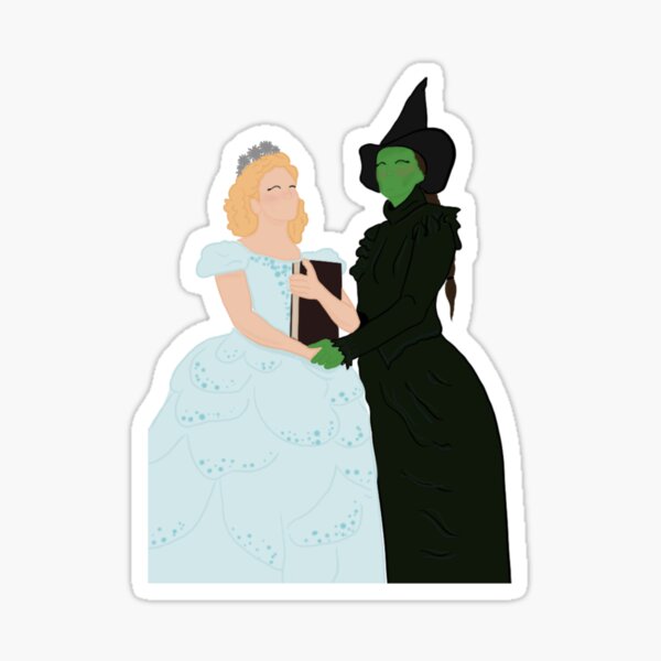 "Elphaba and Glinda " Sticker by raychelerin | Redbubble