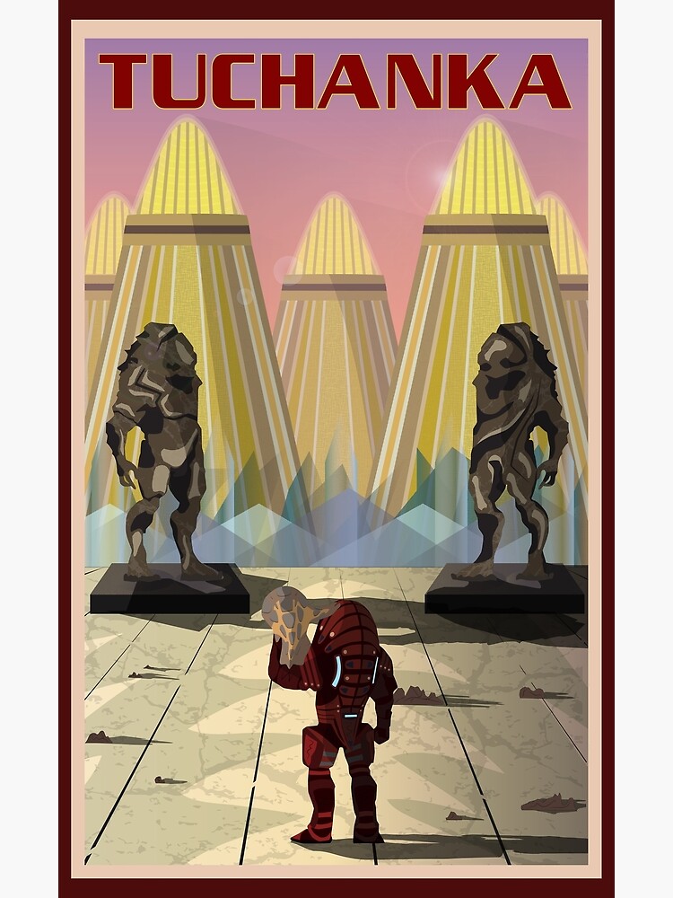Mass Effect Tuchanka Travel Poster Fan Art Premium Matte Vertical Poster