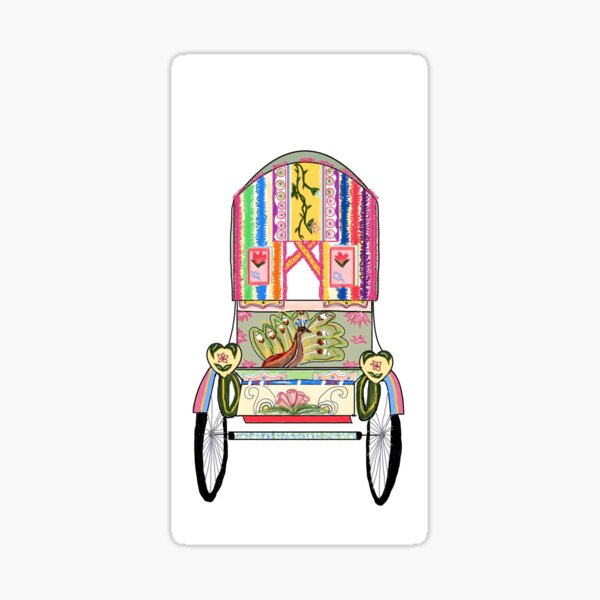 "Rickshaw " Sticker for Sale by collisionart | Redbubble