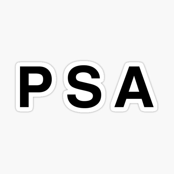 "PSA" Sticker for Sale by Temeno | Redbubble