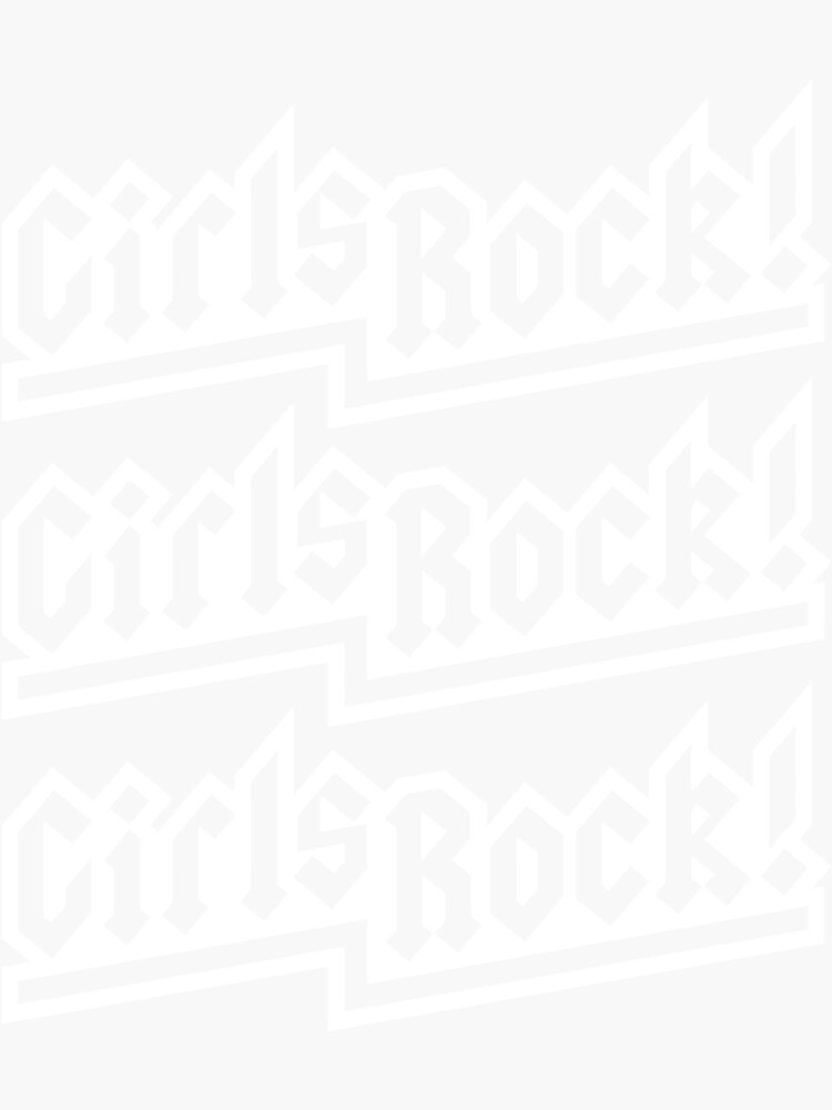 "Girls Rock Emoji Girly Saying RocknRoll Fitted " Sticker for Sale by ...