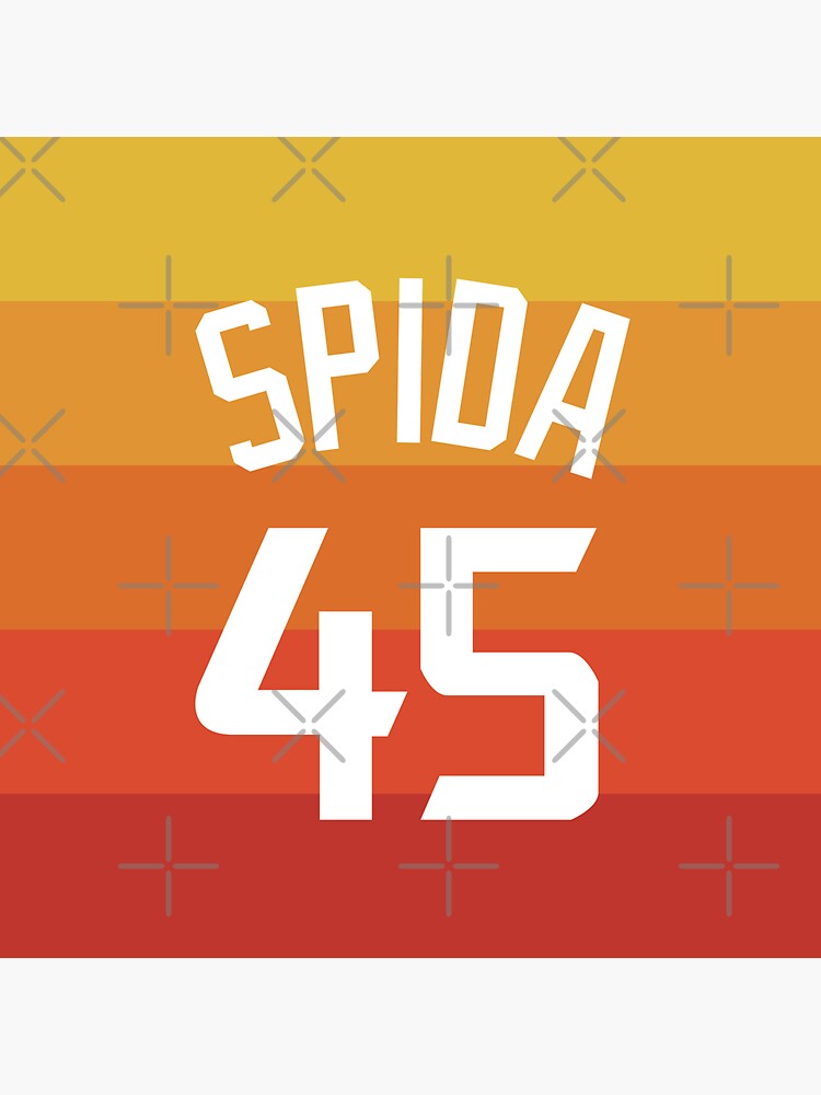 "Spida Mitchell - Sunset Jersey" Sticker by djstagge | Redbubble