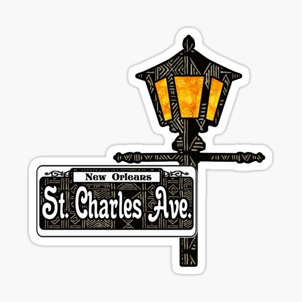"St Charles Ave Street Lamp Post" Sticker for Sale by artbyomega ...