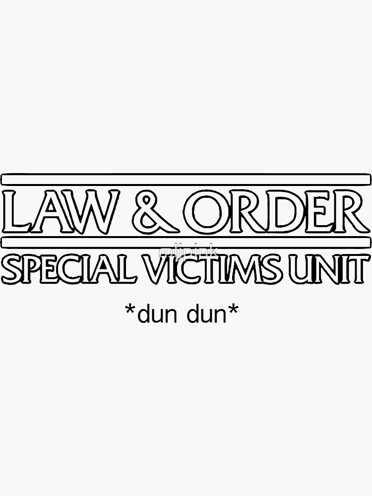 "Law and Order:SVU" Sticker for Sale by mljpink | Redbubble