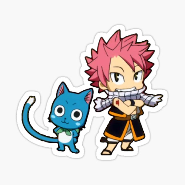 "Natsu and Happy " Sticker for Sale by OtakuState | Redbubble