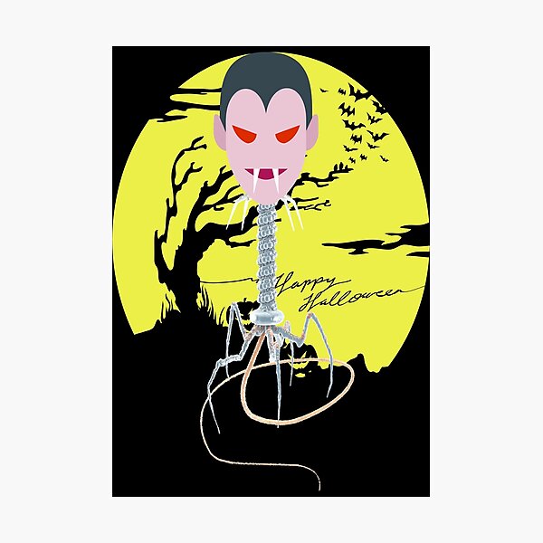 "MEDICAL LABORATORY SCIENTIST HALLOWEEN FULL MOON VAMPIRE PHAGE DRACULA ...