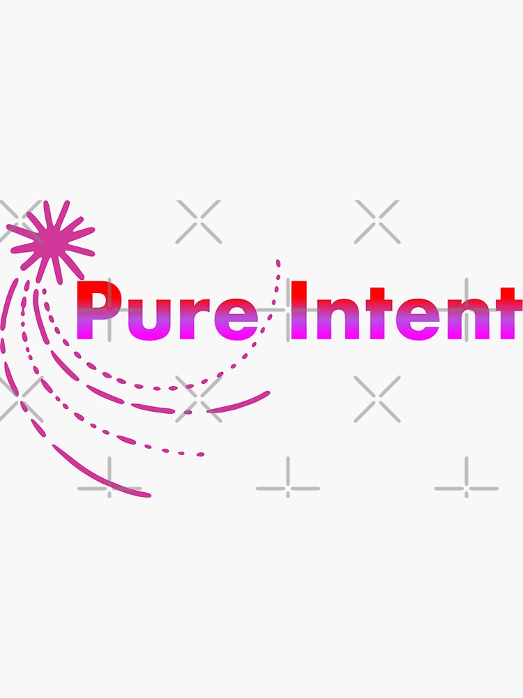 "Pure Intent | Red Text | Soul Essence | Ripple Effect" Sticker for ...