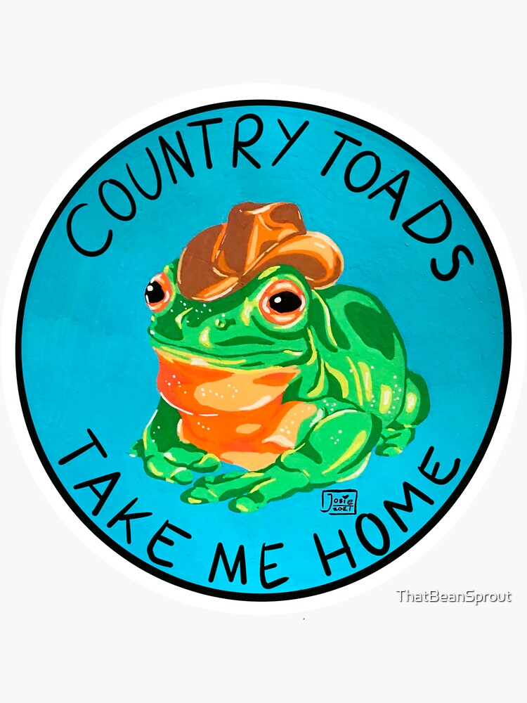 ""Country Toads" Posca Frog Drawing" Sticker for Sale by ThatBeanSprout ...