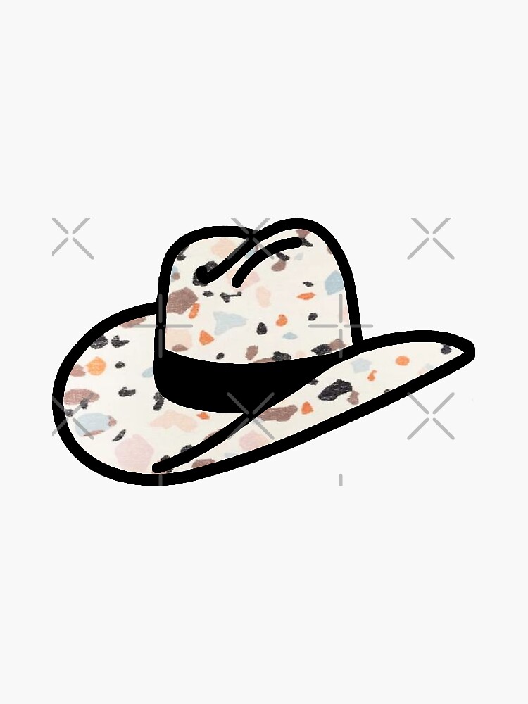 "abstract cowboy hat" Sticker by Megan-Kendall | Redbubble