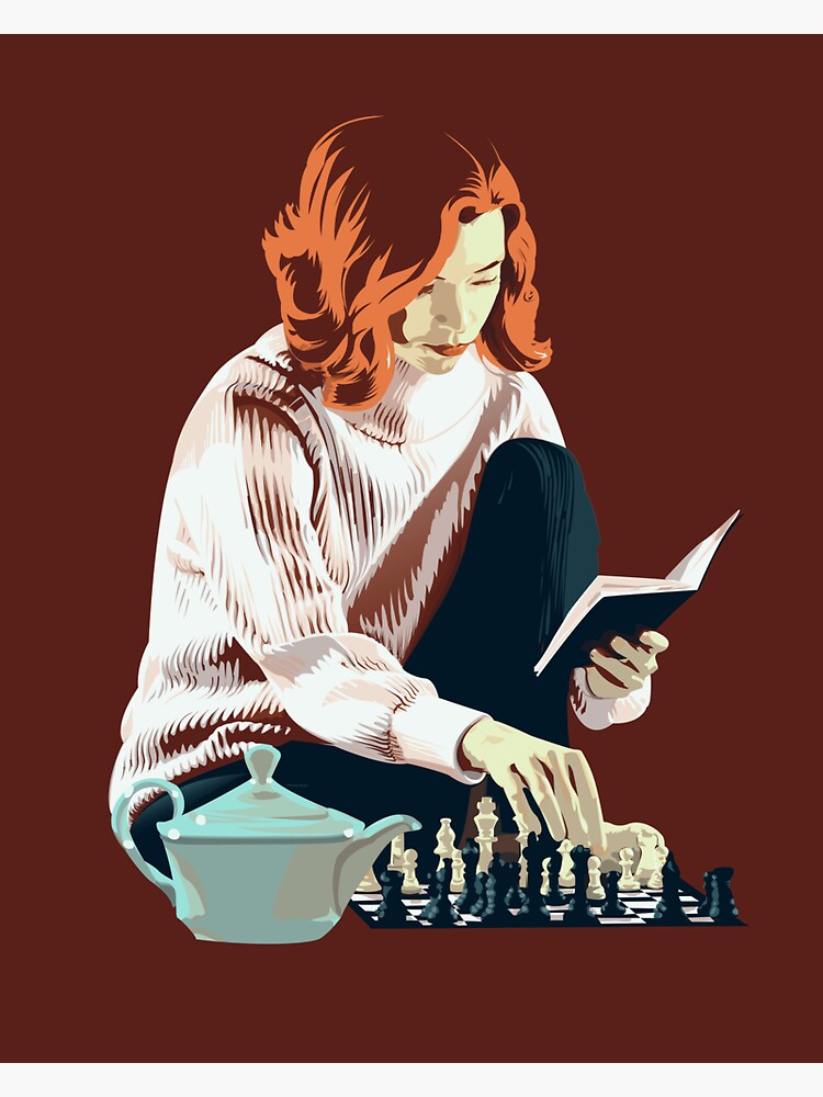 "Beth Harmon Chess Practice" Sticker for Sale by Drawptop | Redbubble