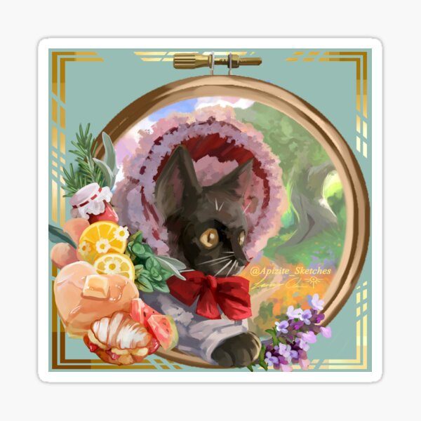 "cottagecore cat" Sticker for Sale by YumiAiyuma | Redbubble