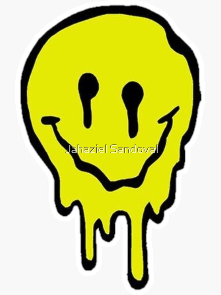 "Melted Smiley Face" Sticker for Sale by Geek-Opedia | Redbubble