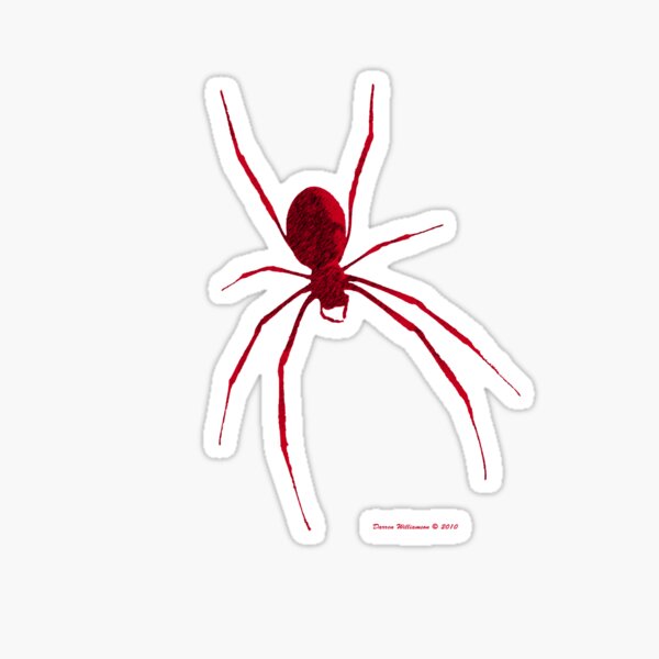 "Red Spider" Sticker for Sale by Darren Williamson | Redbubble