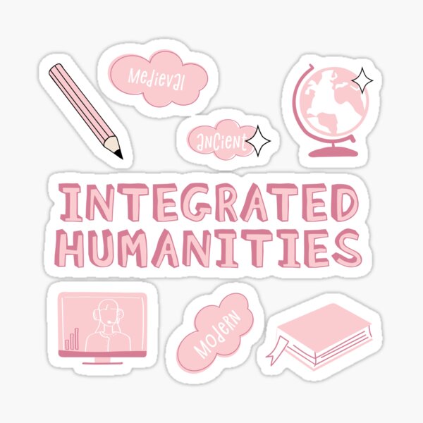 "Pink Integrated Humanities Subject Pack" Sticker by The-Goods | Redbubble