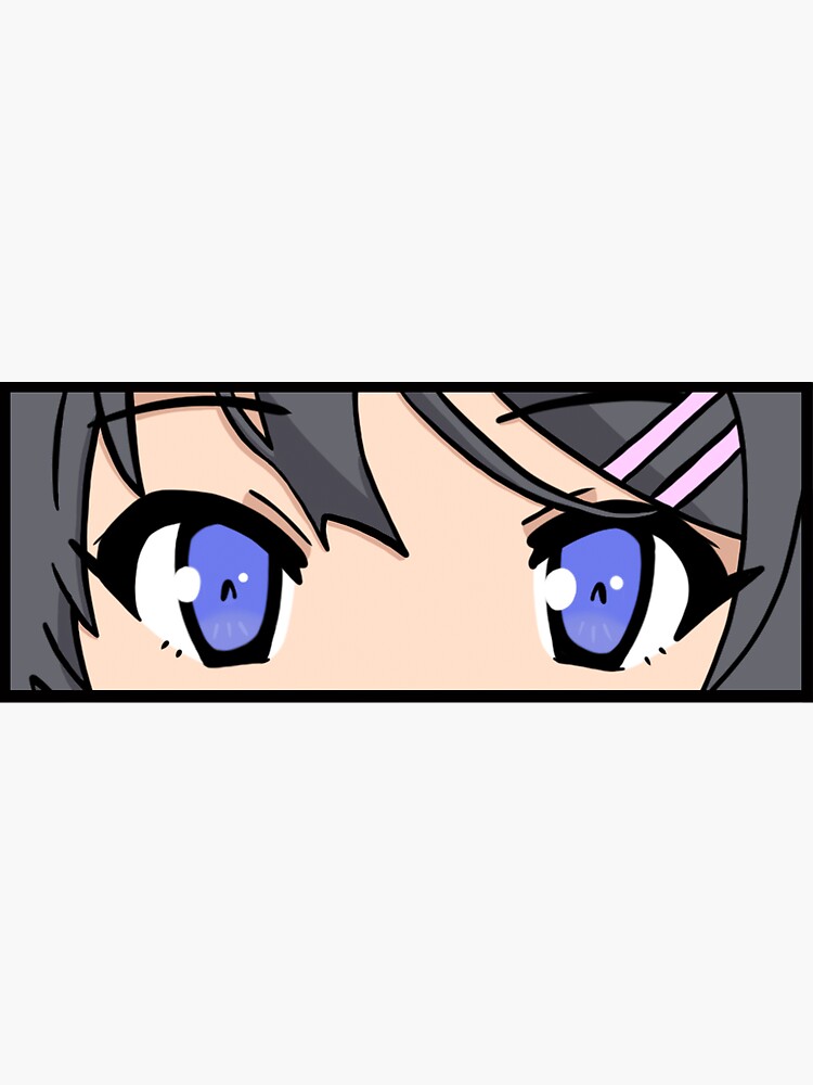 "Bunny Girl Senpai (Mai Sakurajima) Eyes" Sticker for Sale by ...