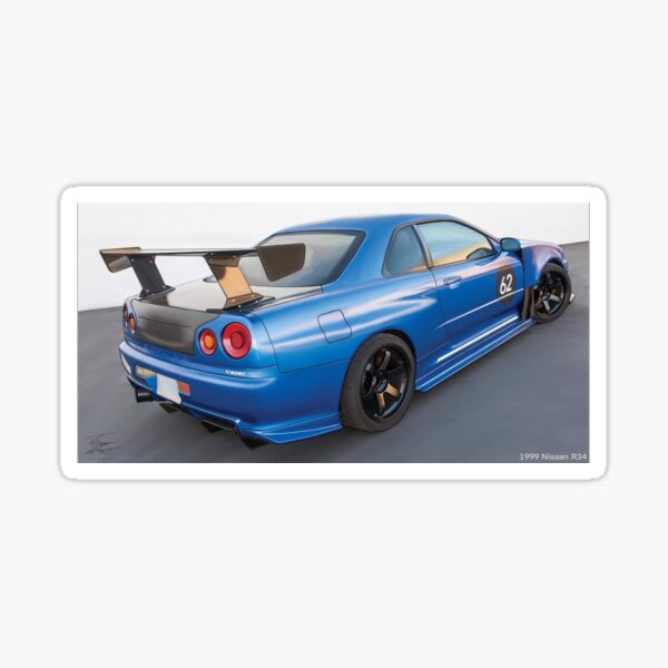 "Nissan Skyline Artwork" Sticker for Sale by Adamson-Designs | Redbubble