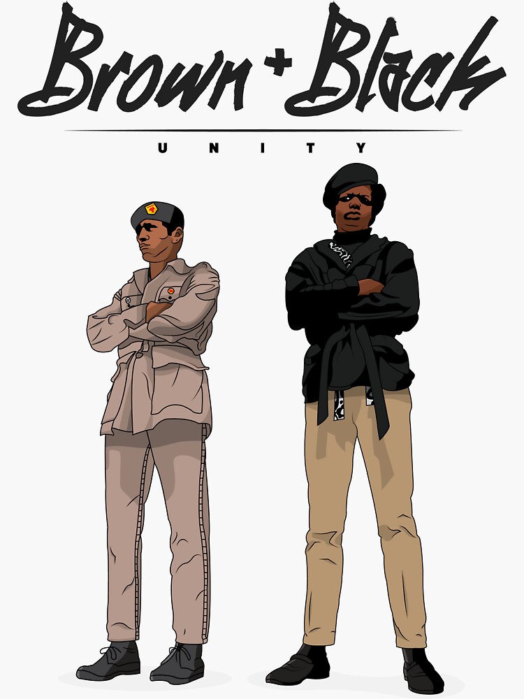 "Brown + Black Unity" Sticker for Sale by thekhob | Redbubble