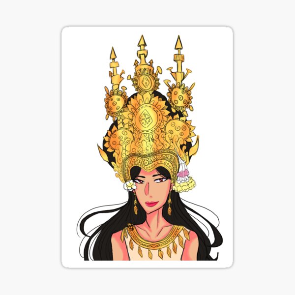 "Cambodian Apsara Khmer Dancer" Sticker for Sale by khmerprincesses ...