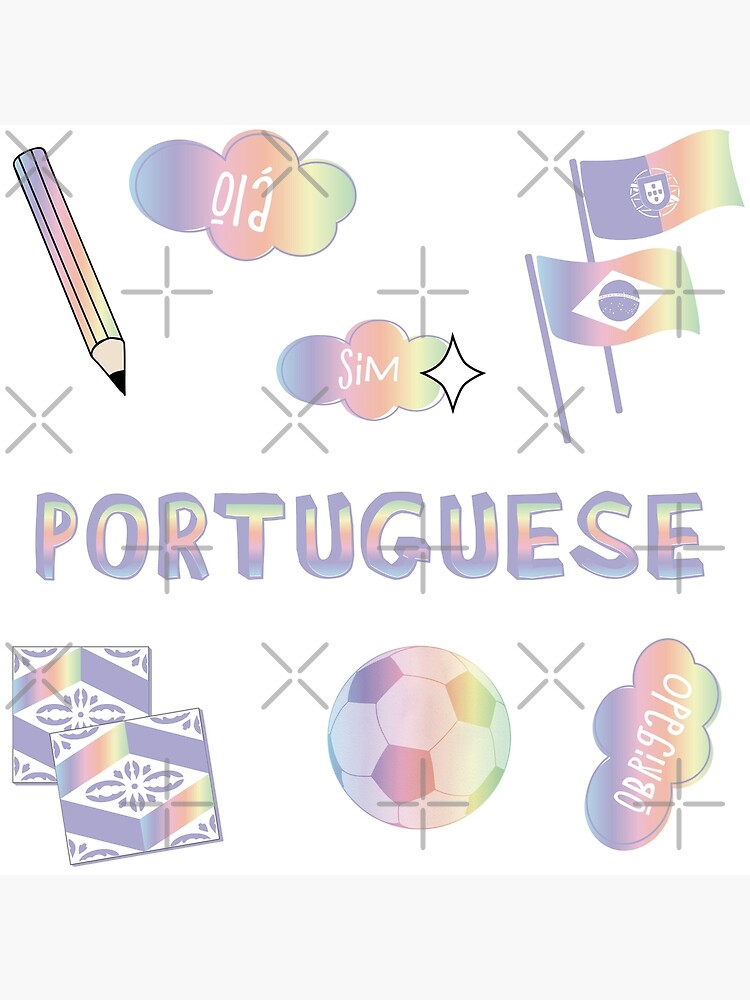 "Pastel Rainbow Portuguese Language Subject Pack" Poster for Sale by ...