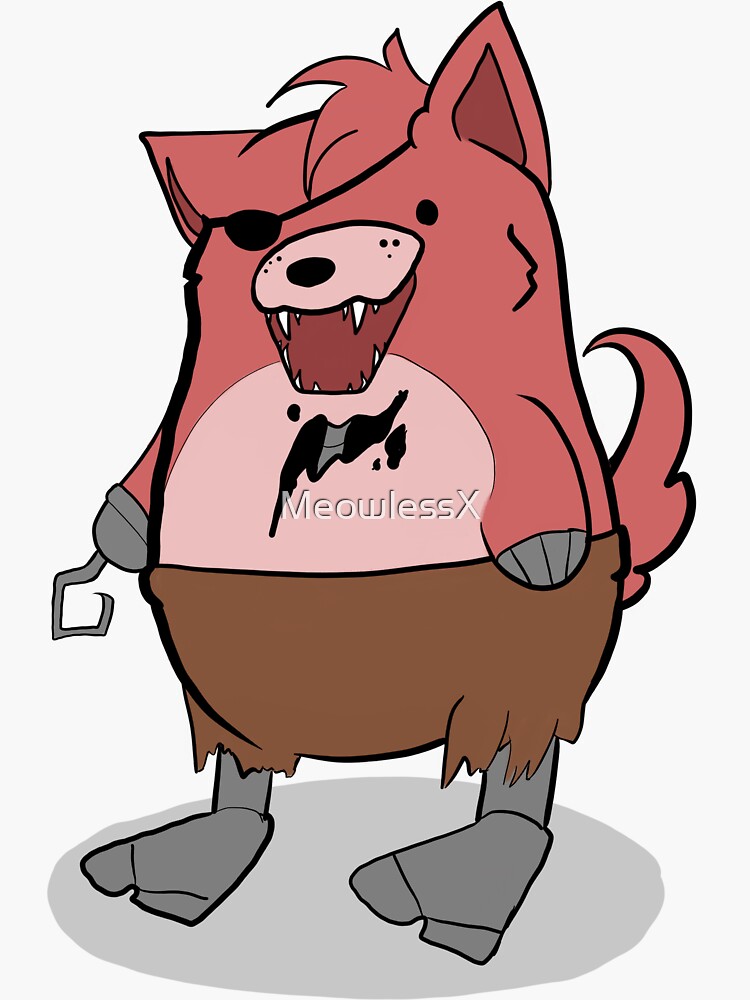 "Poorly Drawn Foxy the Fox" Sticker for Sale by MeowlessX | Redbubble
