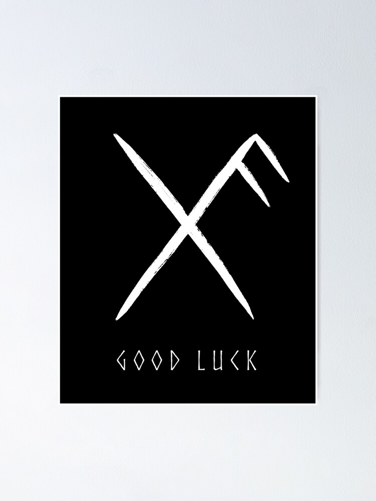 "Good Luck Rune - Norse Viking Bind Rune" Poster for Sale by ...