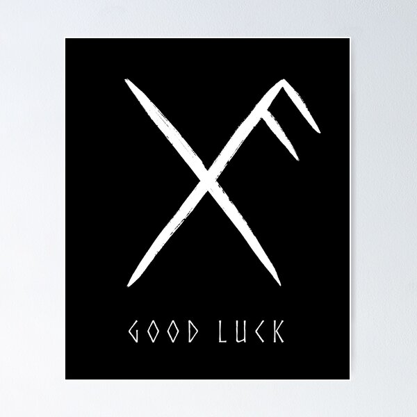 "Good Luck Rune - Norse Viking Bind Rune" Poster for Sale by ...
