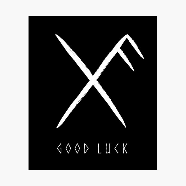 "Good Luck Rune - Norse Viking Bind Rune" Photographic Print for Sale ...