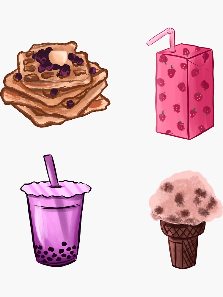 "Cute Foods Sticker Pack" Sticker for Sale by teddy-artiel | Redbubble