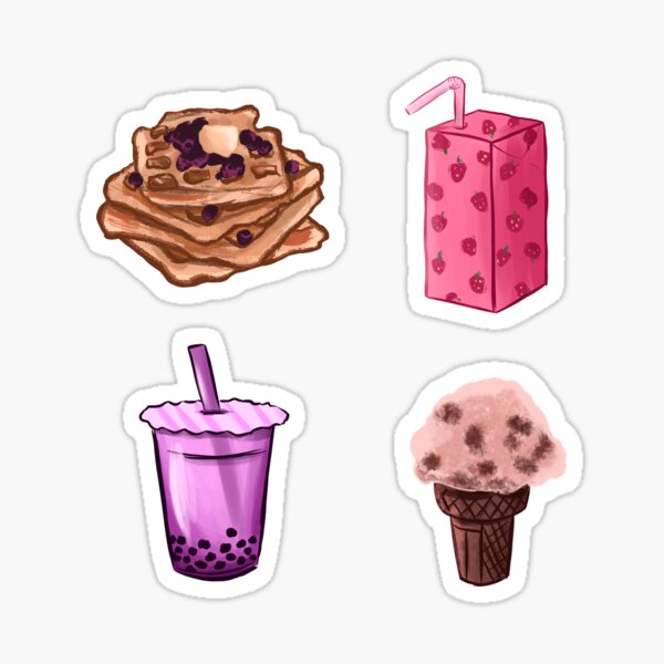 "Cute Foods Sticker Pack" Sticker for Sale by teddy-artiel | Redbubble