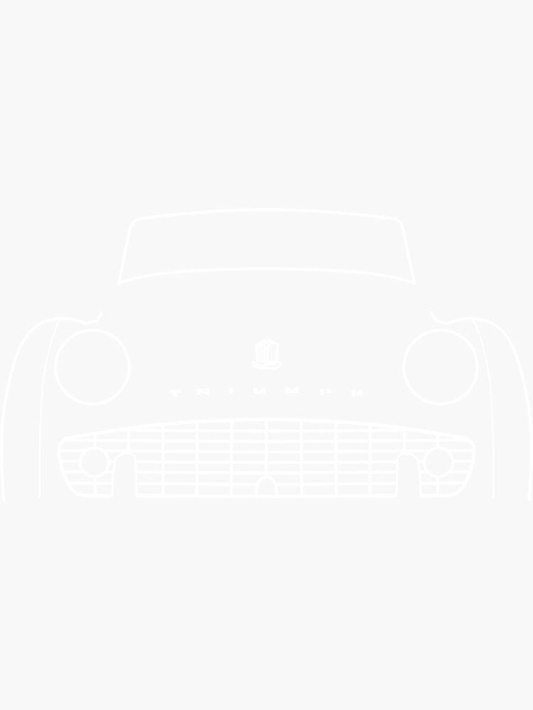 "Triumph Triumph TR3 classic car outline graphic (white)" Sticker for ...