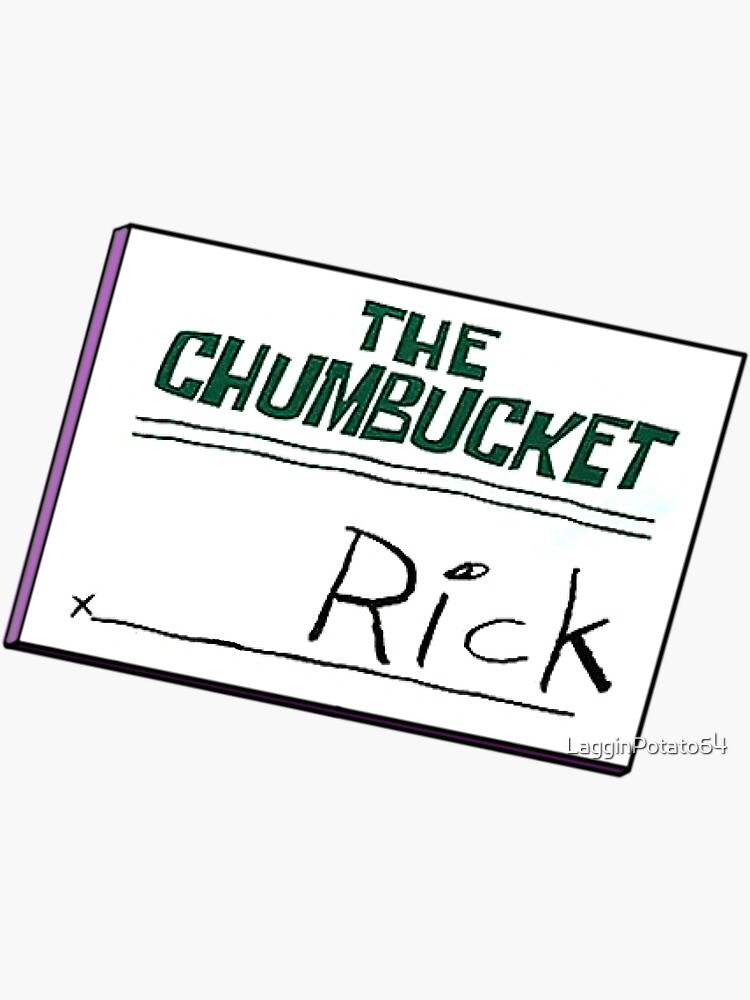 "Rick Nametag" Sticker for Sale by LagginPotato64 | Redbubble