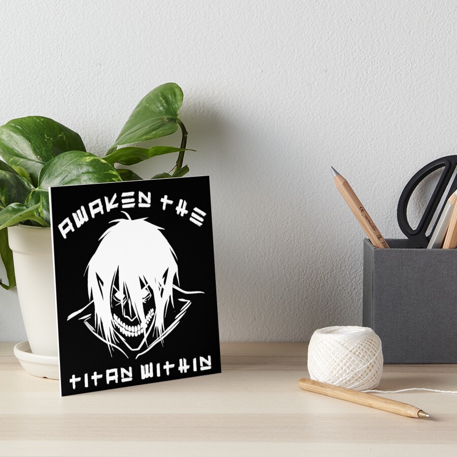 "Cart titan attack on Titan merch" Art Board Print for Sale by ...