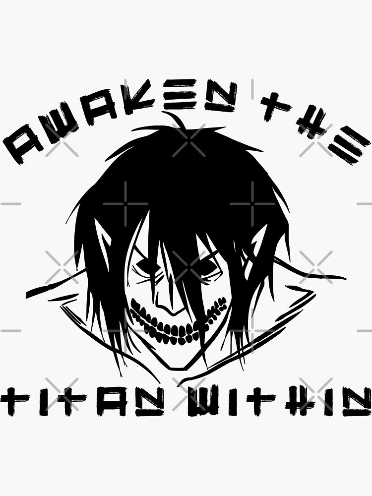 "Cart titan attack on Titan merch" Sticker for Sale by BrokeHustler ...