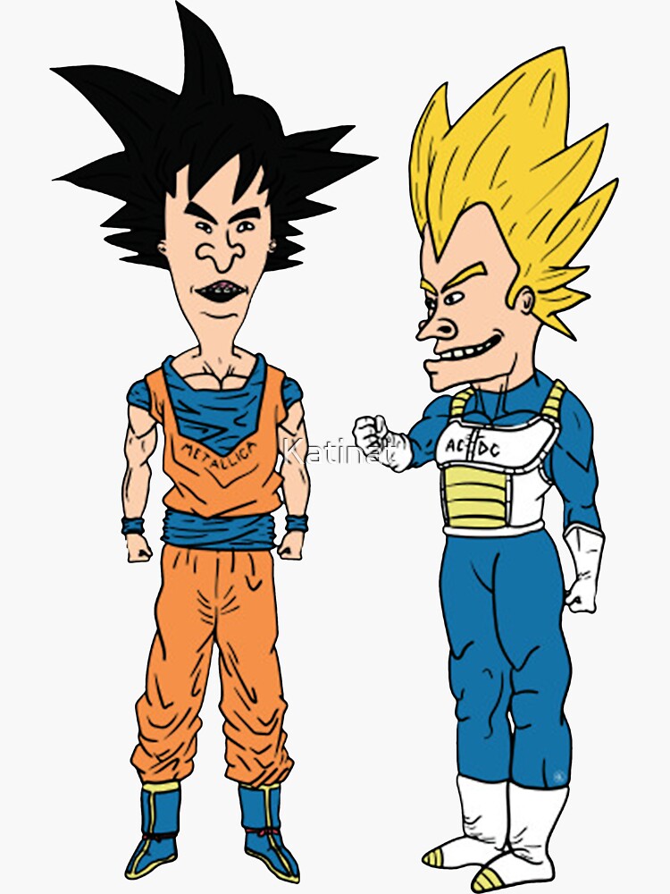 "Beavis And Butthead x Dragon Ball And Son Goku" Sticker for Sale by ...
