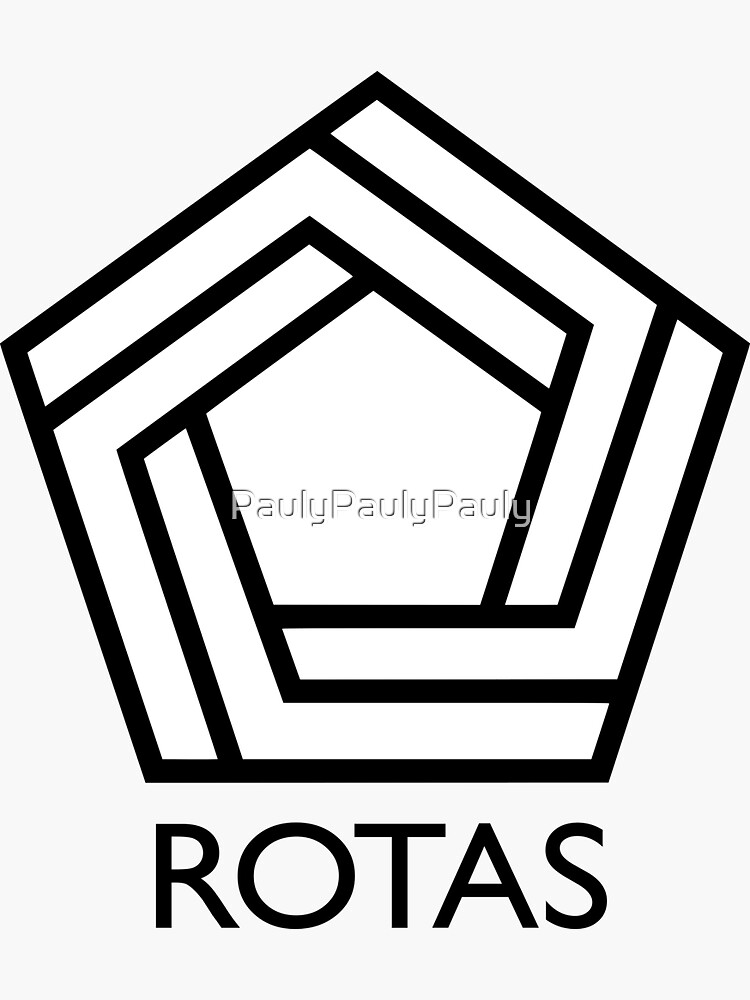 Pegatina «Logotipo de la empresa ROTAS Freeport de Tenet (núcleo blanco ...