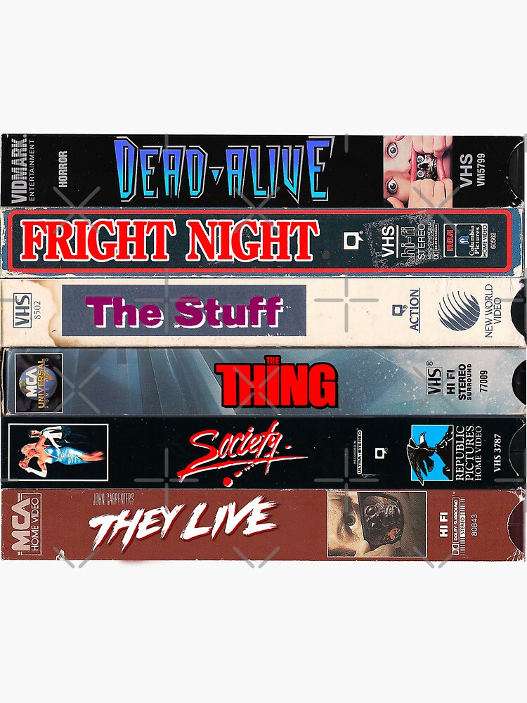 "Classic VHS Stack 2" Sticker for Sale by ShanesVHSHouse | Redbubble
