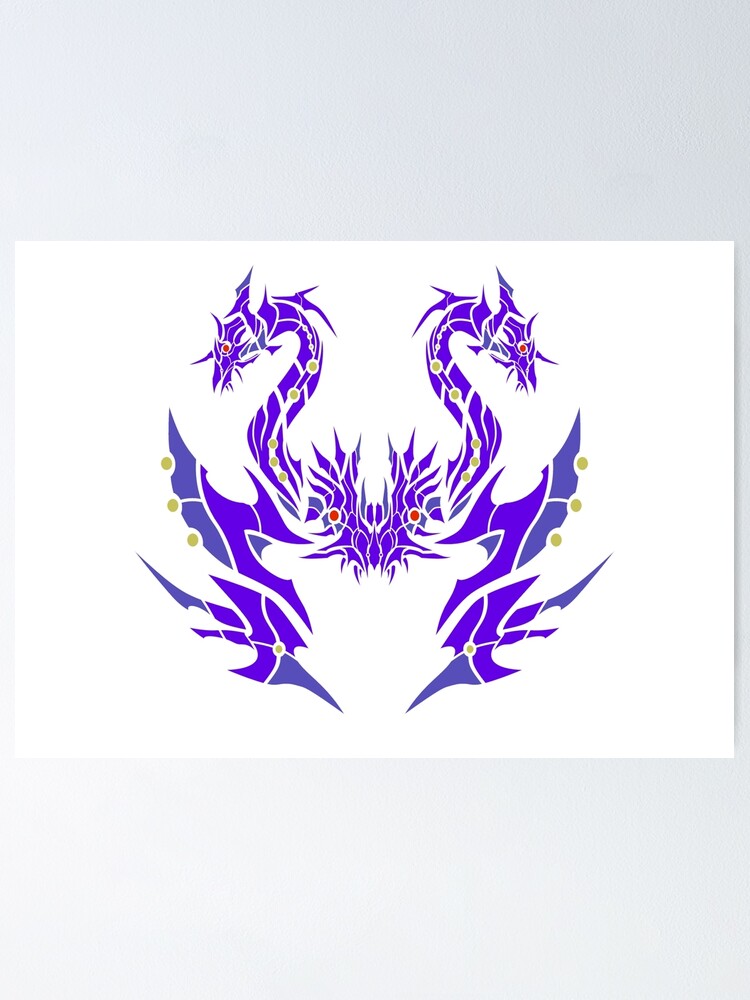 "Tri-fang Tiamat" Poster for Sale by drakenwrath | Redbubble