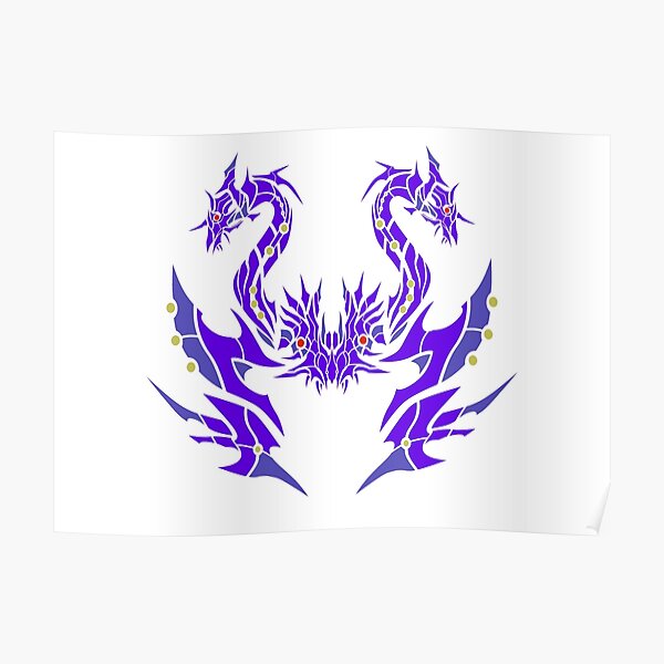 "Tri-fang Tiamat" Poster for Sale by drakenwrath | Redbubble
