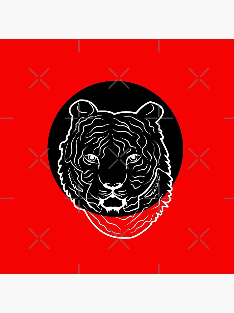"red and black tiger illustration inspired by the Indian Bengal Tiger ...