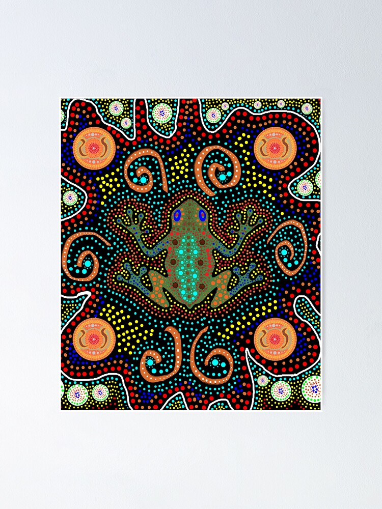 "Aboriginal Art Frog " Poster by torrescari | Redbubble