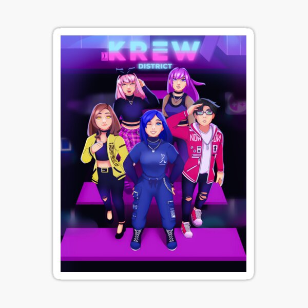 Funneh And The Krew Cartoon Stickers | Redbubble