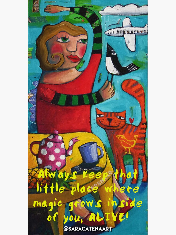 "Magic grows " Sticker for Sale by saracat | Redbubble