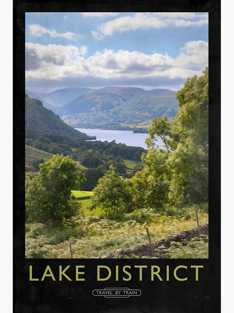 "Lake District Railway Poster" Postcard for Sale by Andrew Roland ...